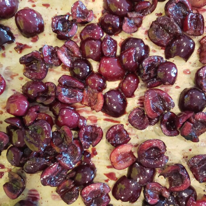 Roasted Cherry & Goat Cheese Crostini - Thrive Nutrition RDN